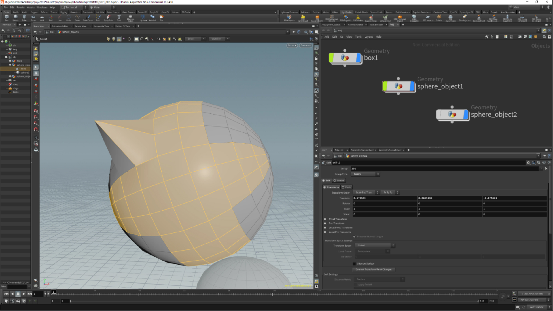 03. Houdini Transform and Selection Tools – CAVE Academy