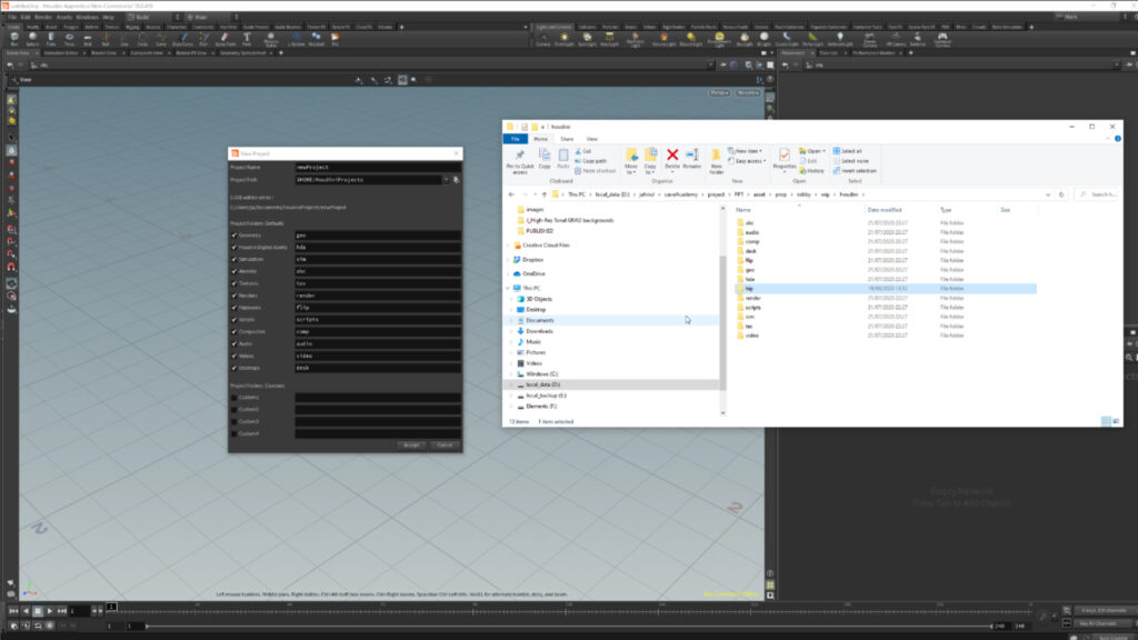 01. Houdini Project Setup – CAVE Academy