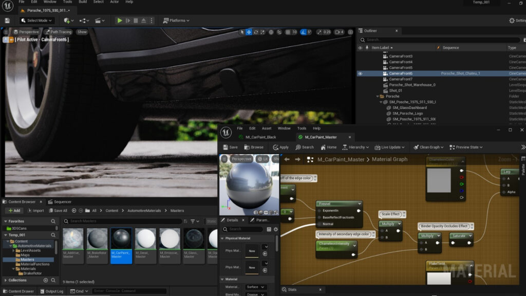 Working with the Automotive Material Pack in Unreal Engine – CAVE Academy