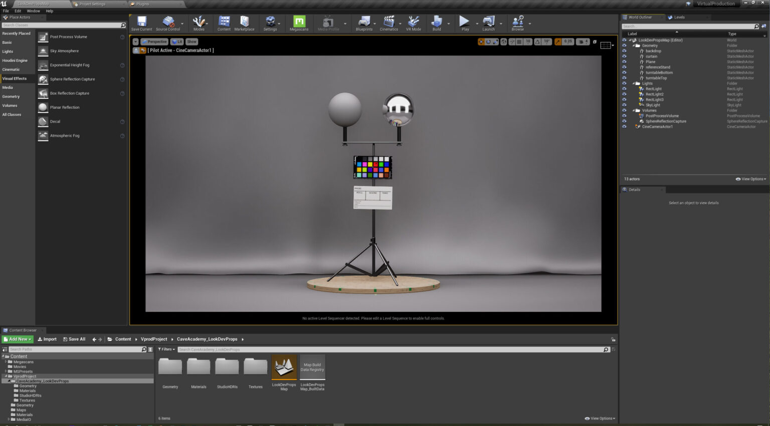 FREE – Unreal Look Development and Lighting Props – CAVE Academy