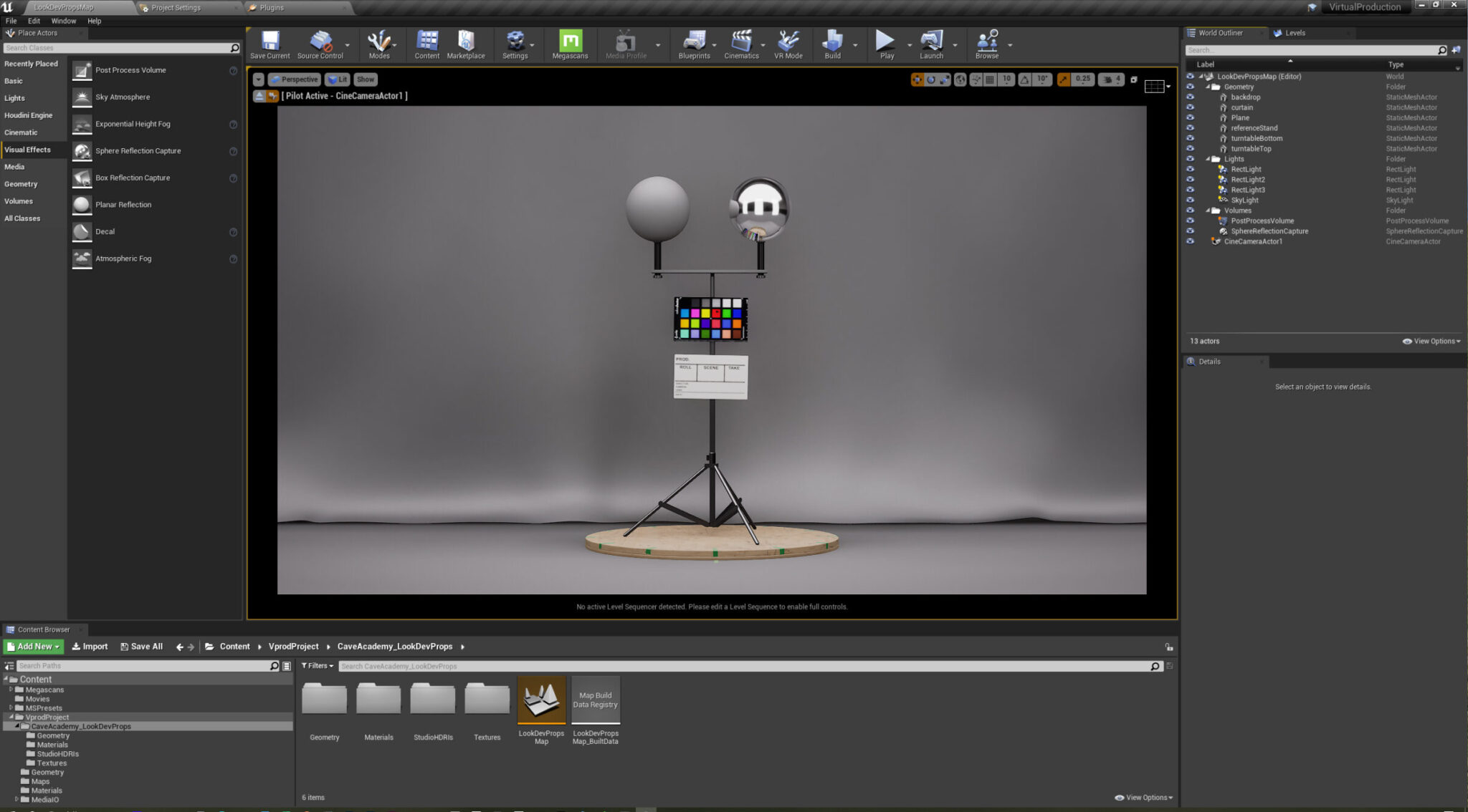 FREE – Unreal Look Development and Lighting Props – CAVE Academy