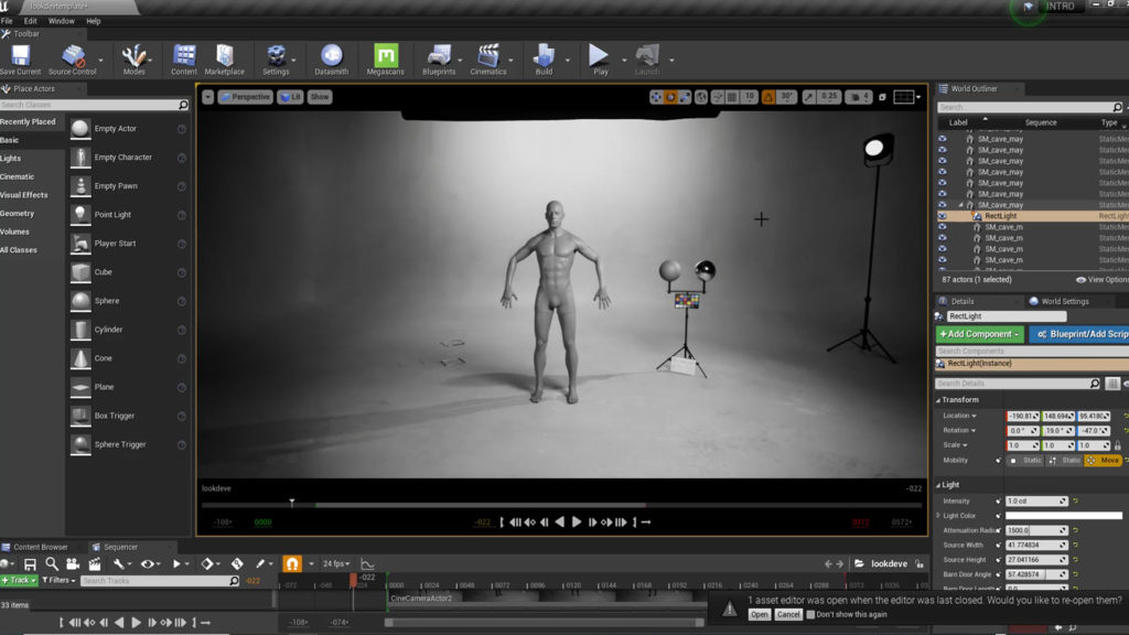 Unreal Character Look Dev and Lighting Turntable Project 1001 – CAVE ...