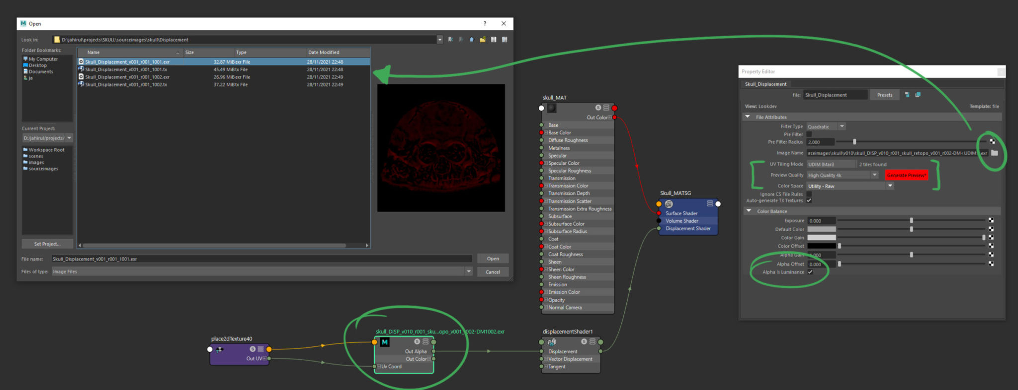 Extracting a 32bit Displacement Map from ZBrush – CAVE Academy